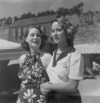 Merle Oberon and friend | A balanced diet